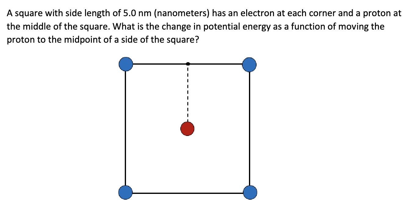 Solved A square with side length of 5.0 nm (nanometers) has | Chegg.com