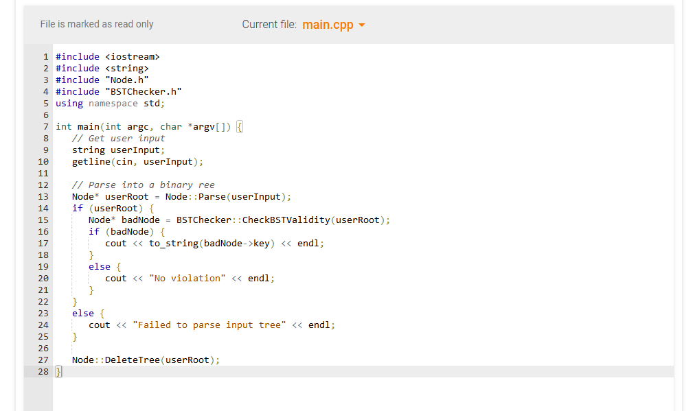 Solved Need help in C++. I am only providing main.cpp and | Chegg.com