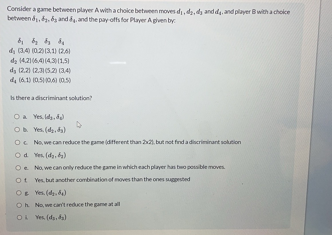 Solved Consider a game between player A with a choice | Chegg.com