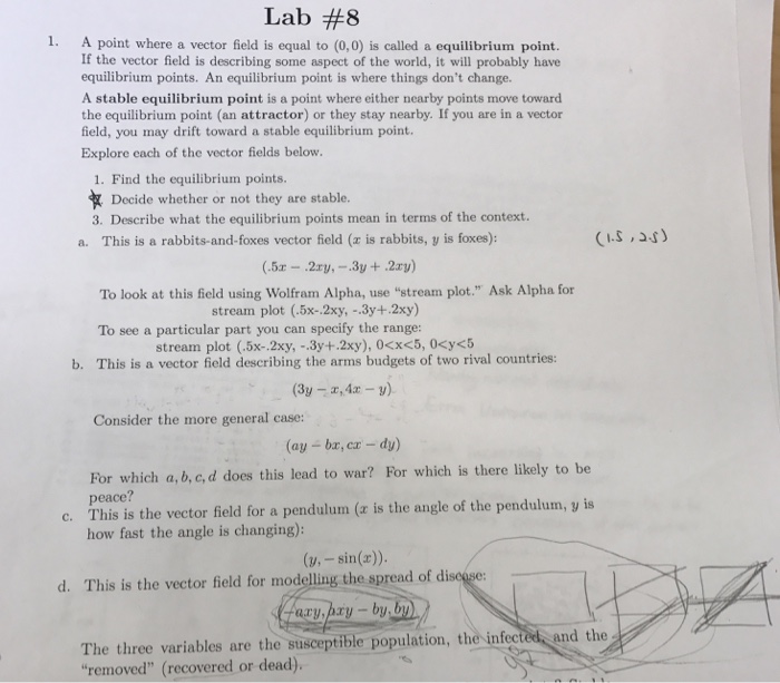 Solved A point where a vector field is equal to (0, 0) is | Chegg.com