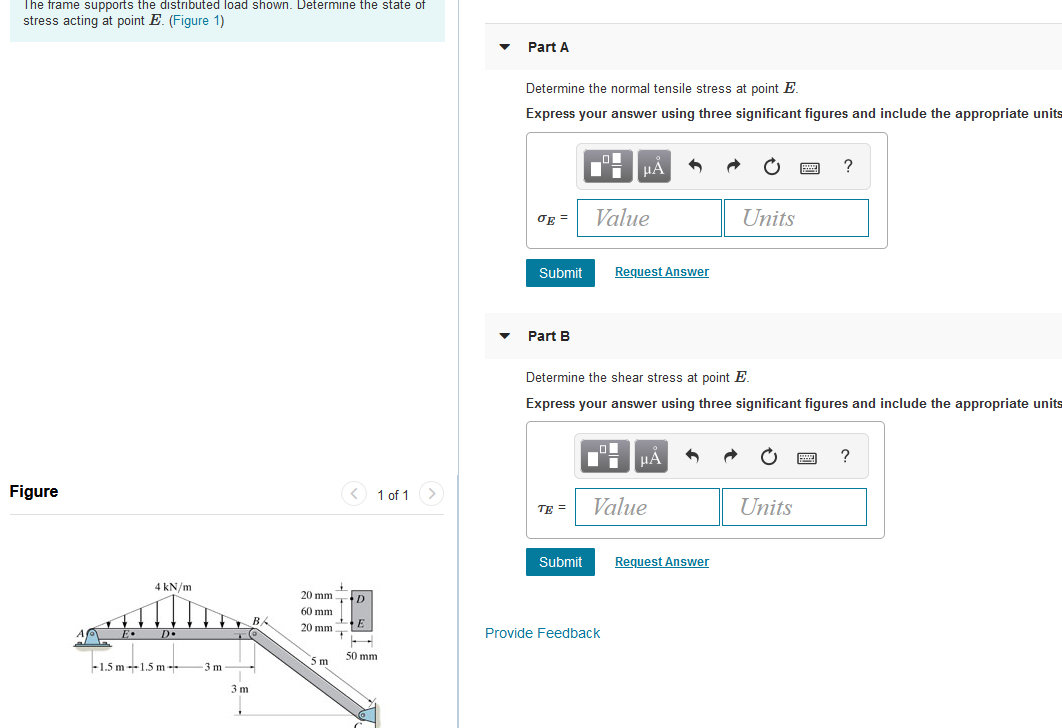 Solved The frame supports the distributed load shown. | Chegg.com