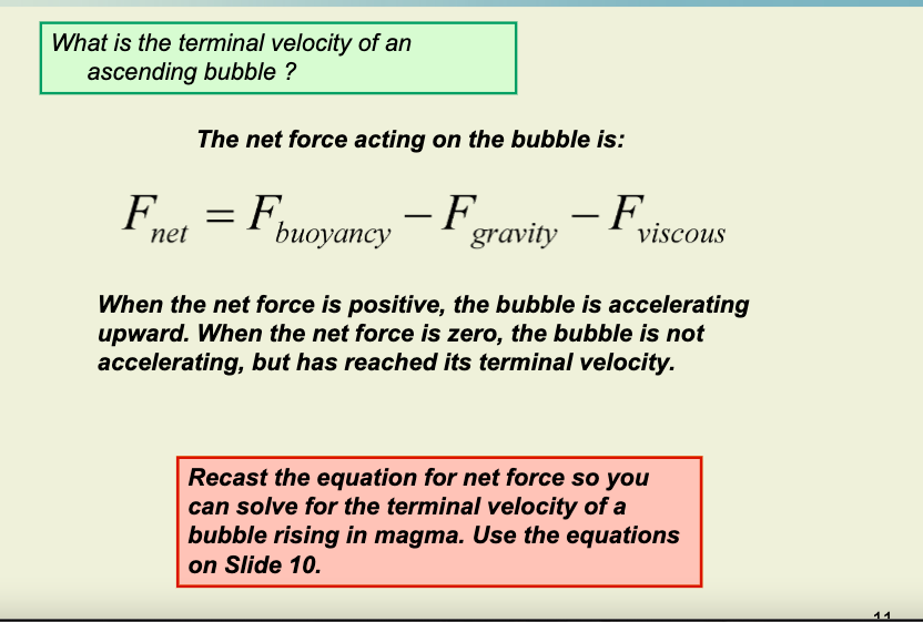 Solved The same forces that describe bubble rise through | Chegg.com