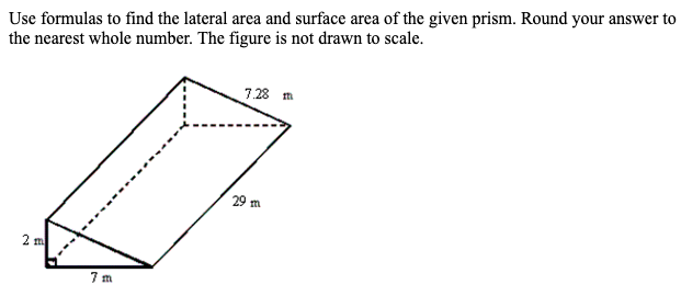 Solved Use formulas to find the lateral area and surface | Chegg.com