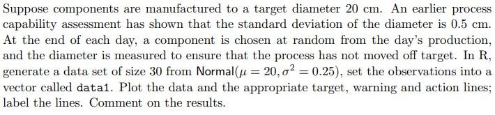 How do I plot a cumulative sum (cusum) chart in R | Chegg.com