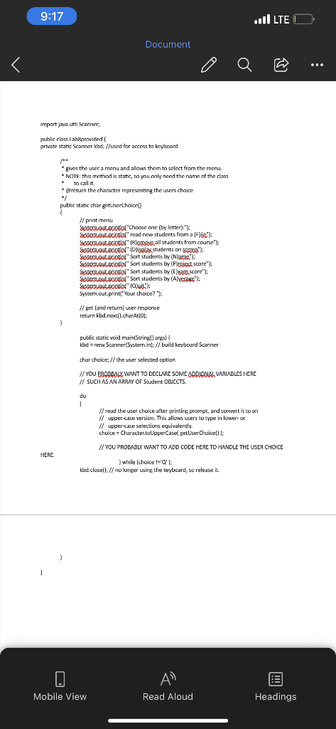 CSC-1440o: Computer Science I - Lab \#8 Objectives: | Chegg.com