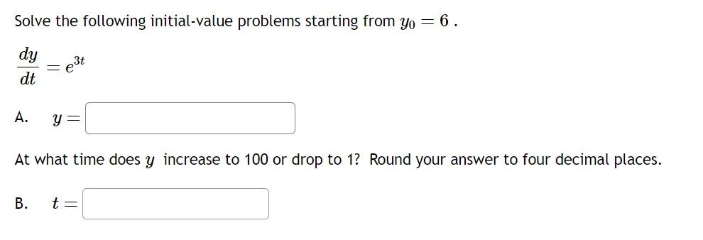 Solved Solve the following initial-value problems starting | Chegg.com