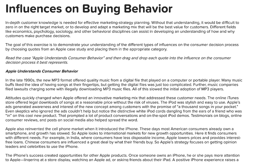 Solved In-depth customer knowledge is needed for effective | Chegg.com