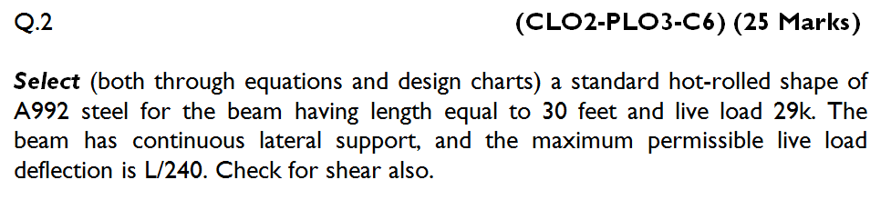 Solved Q.2 (CLO2-PLO3-C6) (25 Marks) Select (both through | Chegg.com