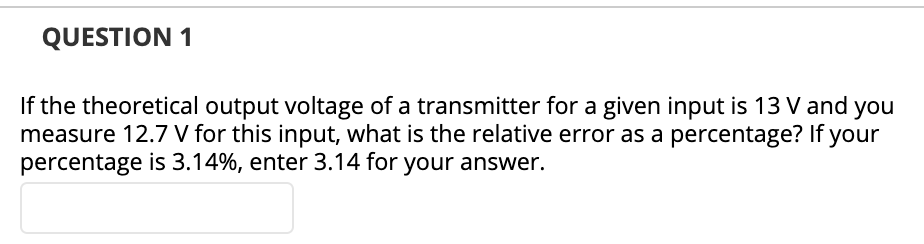 Solved QUESTION 1 If the theoretical output voltage of a | Chegg.com