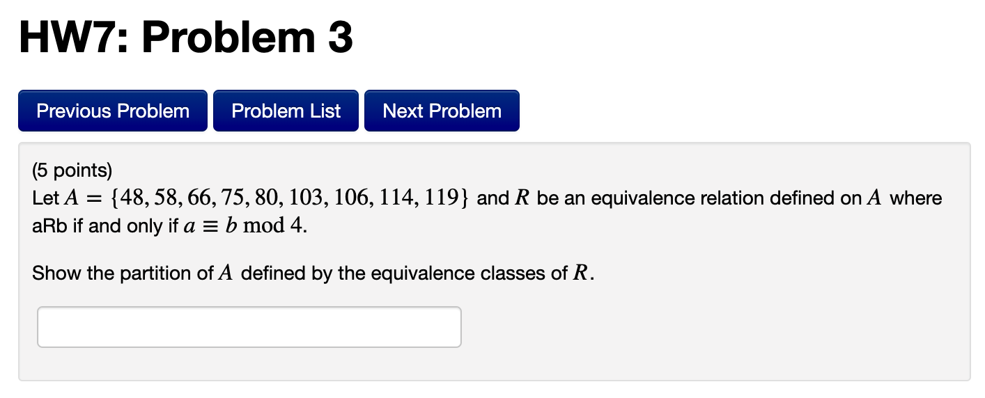 Solved HW7: Problem 3 Previous Problem Problem List Next | Chegg.com
