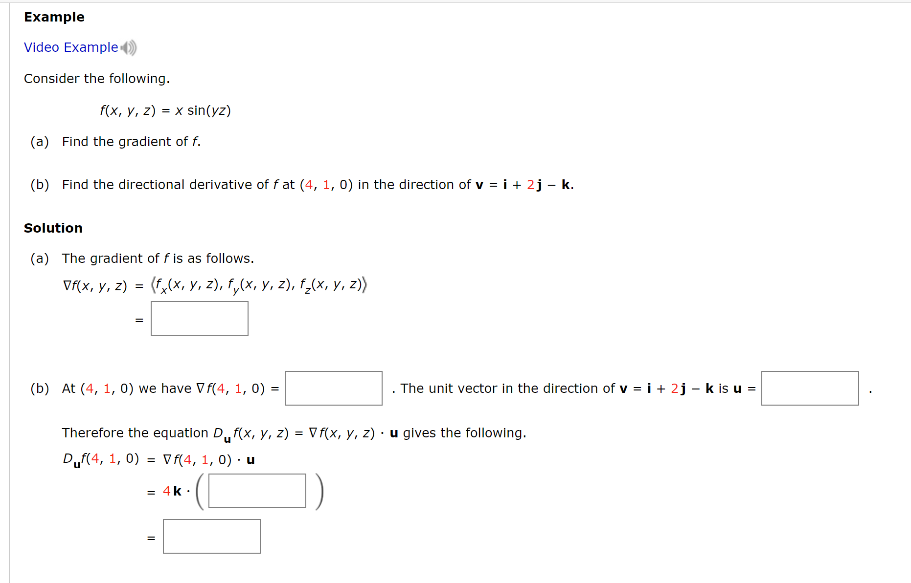 Solved Video Example Consider the following. | Chegg.com