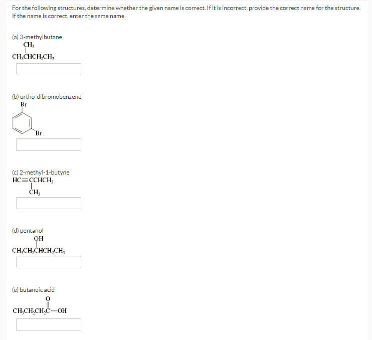 Solved For the following structures, determine whether the | Chegg.com