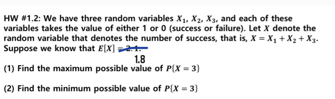 Solved HW #1.2: We have three random variables X1, X2, X3, | Chegg.com
