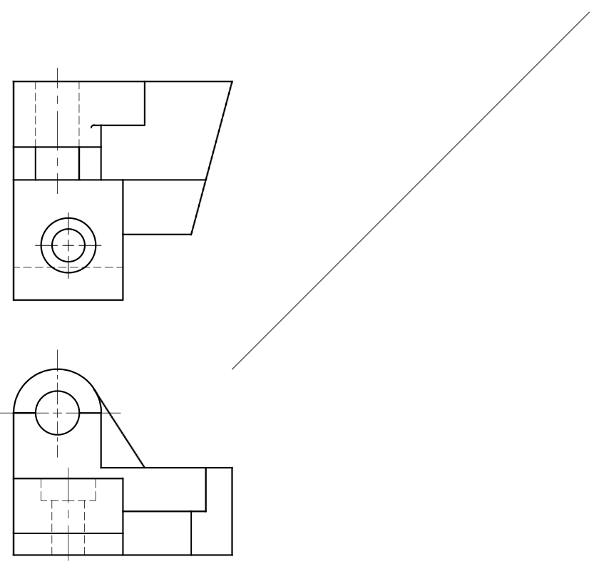 Solved Draw the missing view | Chegg.com