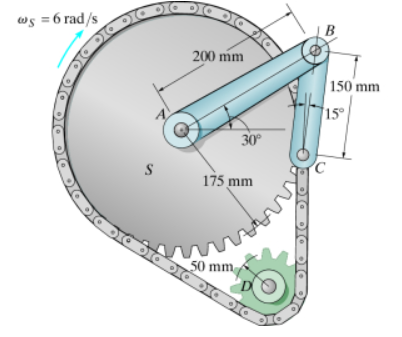 Solved The mechanism produces intermittent motion of link AB | Chegg.com
