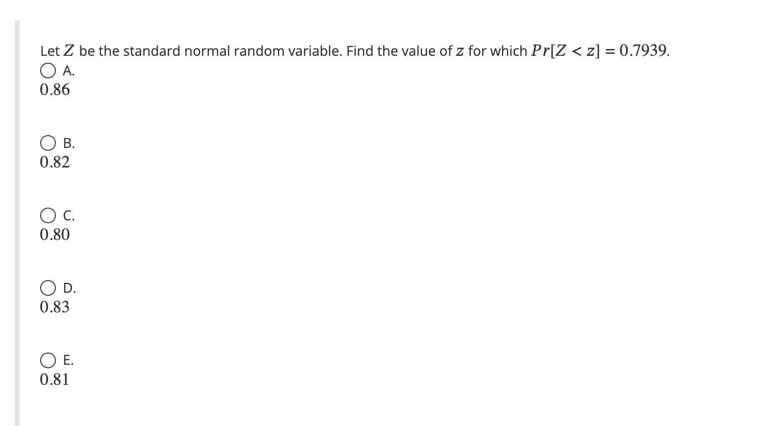Solved Let Z Be The Standard Normal Random Variable Find