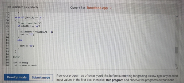 Solved 6.24 Lab07-02: DNA analysis with functions Summary in | Chegg.com