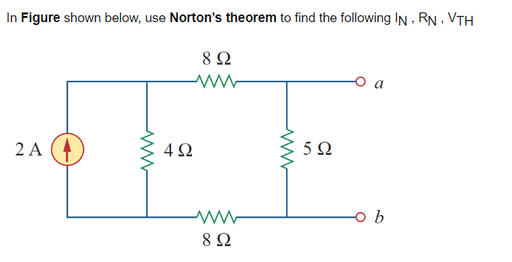 Solved In Figure shown below, use Norton's theorem to find | Chegg.com