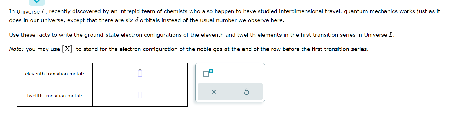 Solved In Universe L, recently discovered by an intrepid | Chegg.com