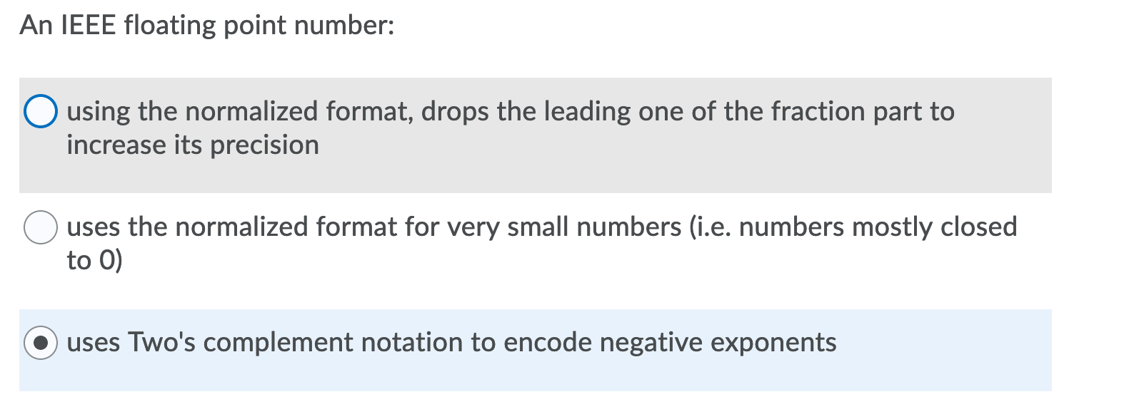 Solved An IEEE floating point number: O using the normalized | Chegg.com