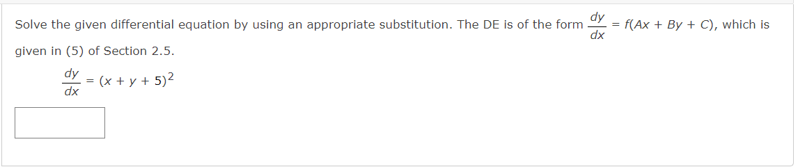Solved Solve the given differential equation by using an | Chegg.com