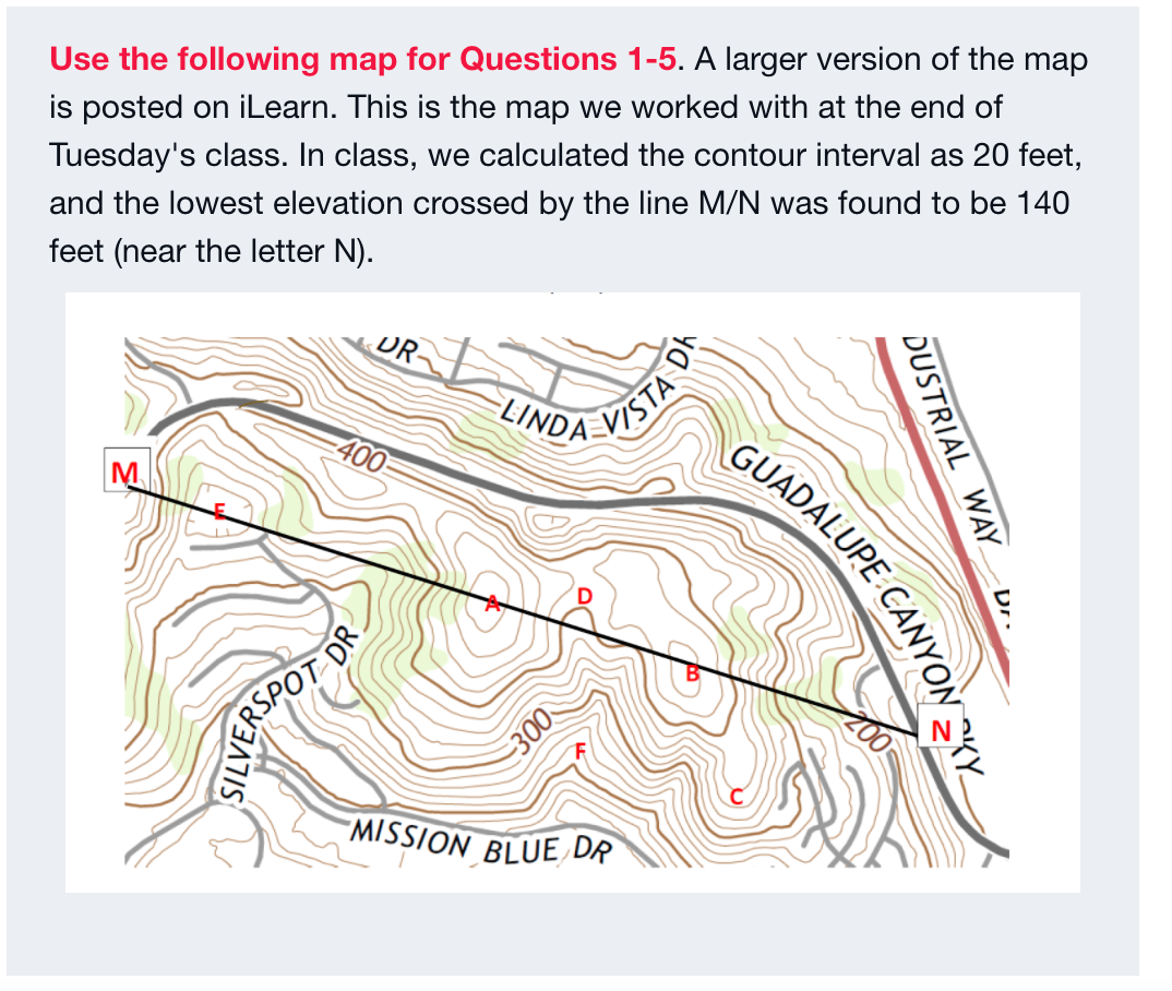 Solved Use the following map for Questions 1-5. A larger | Chegg.com