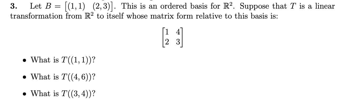 Solved transformation from R2 ﻿to itself whose matrix form | Chegg.com