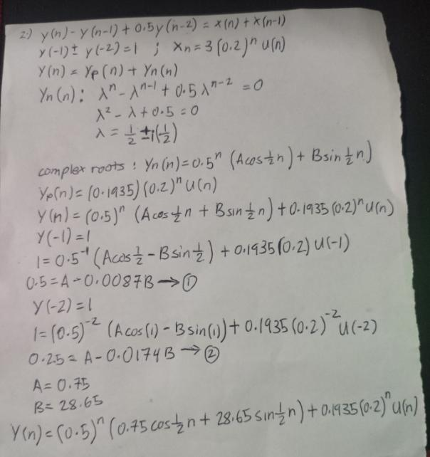 Solved Please get the ZERO-INPUT RESPONSE and the | Chegg.com