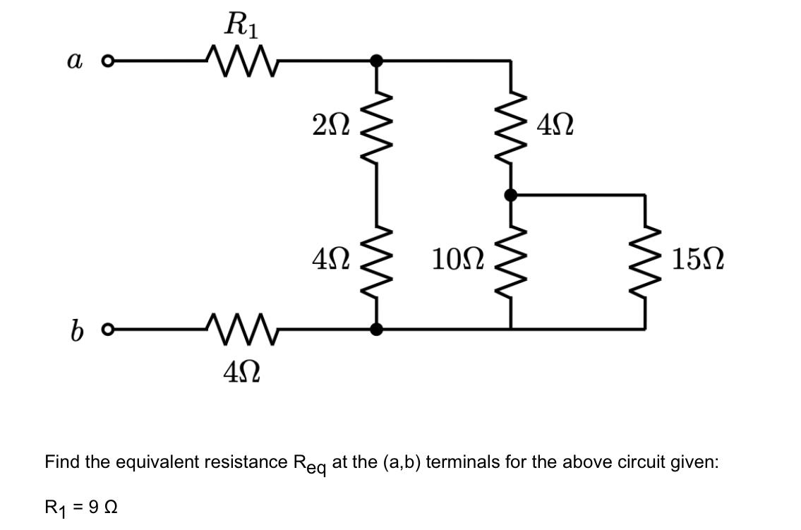 Solved Find the equivalent resistance Req at the (a,b) | Chegg.com