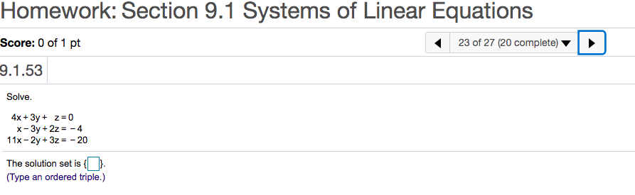 Solved Homework: Section 9.1 Systems of Linear Equations | Chegg.com
