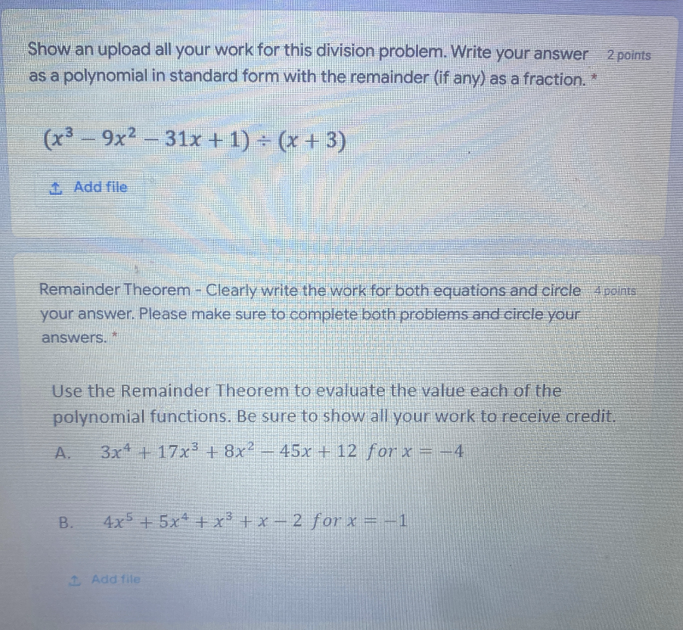 Solved Show an upload all your work for this division | Chegg.com