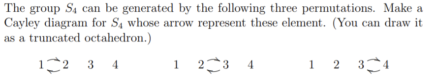 Solved The group S4 can be generated by the following three | Chegg.com