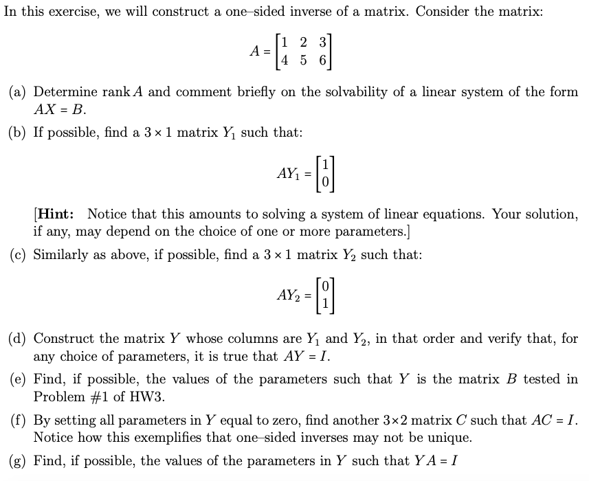 Solved In this exercise, we will construct a one sided | Chegg.com