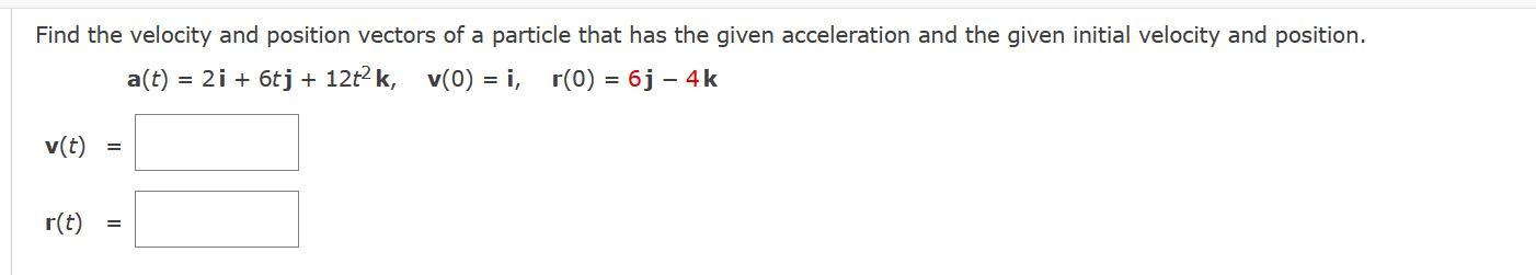 Solved Consider the following position function. r(t) = = | Chegg.com