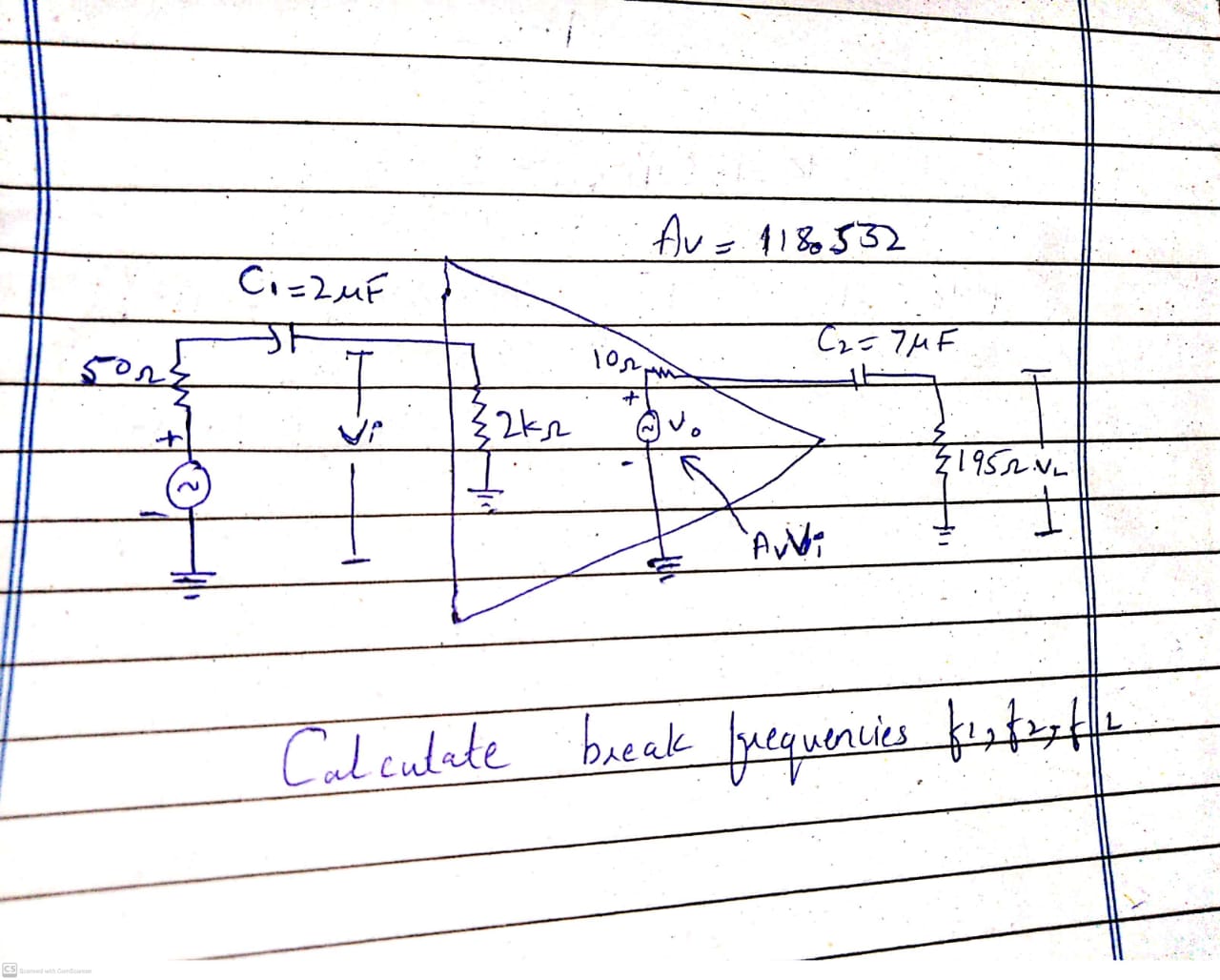 Solved Calculate break grequencies f1,f2, ﻿and fL | Chegg.com