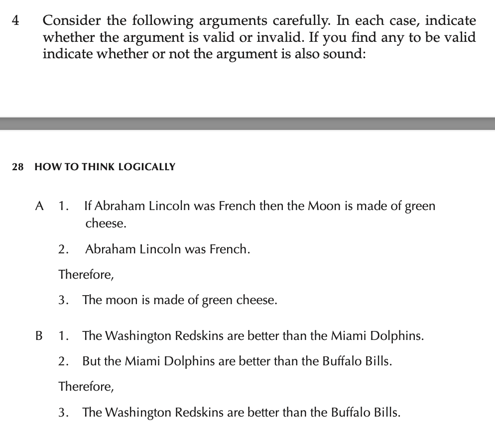Solved 3 An argument is valid if and only if it is | Chegg.com