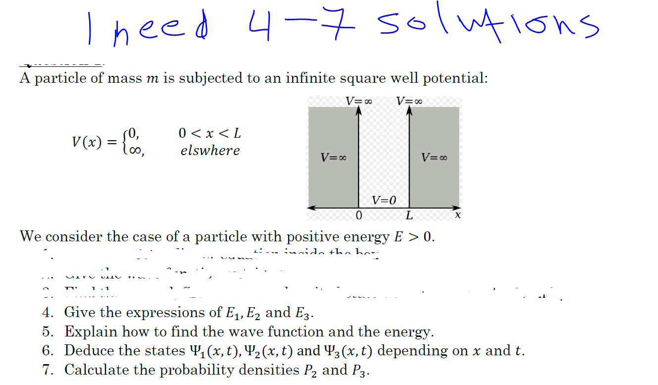 Solved ineed 4 he 1 so w A particle of mass m is subjected | Chegg.com