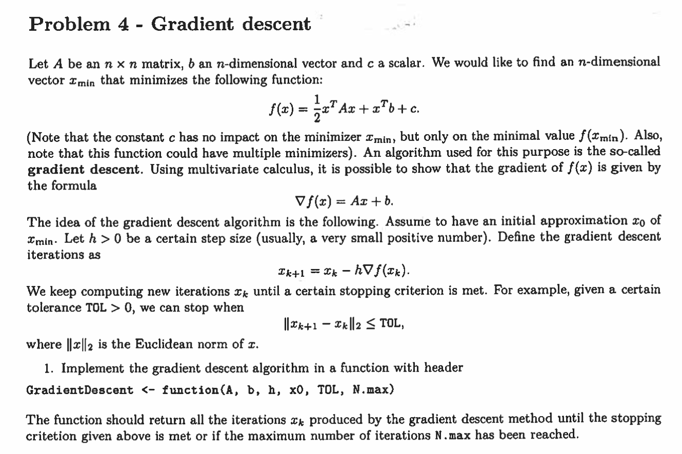 Solved Let A be an n×n matrix, b an n-dimensional vector and | Chegg.com