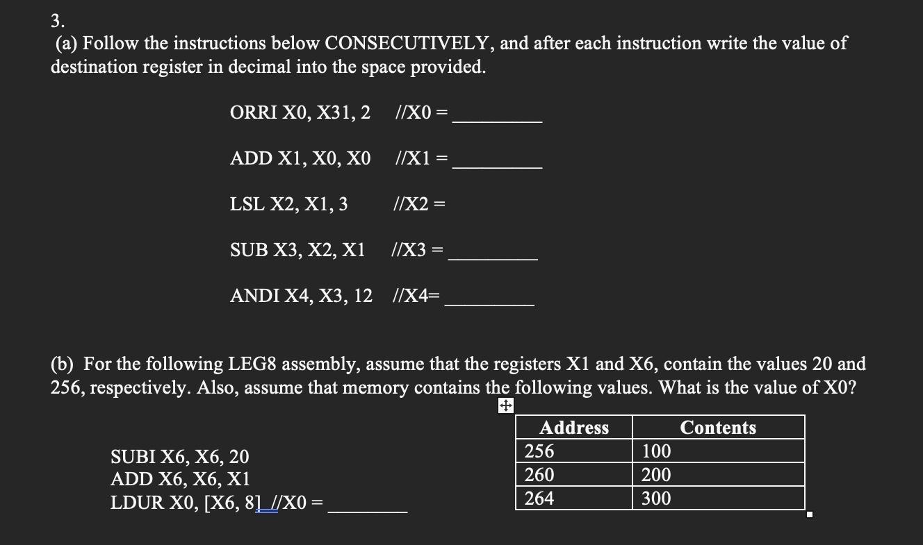 Solved (a) Follow the instructions below CONSECUTIVELY, and | Chegg.com