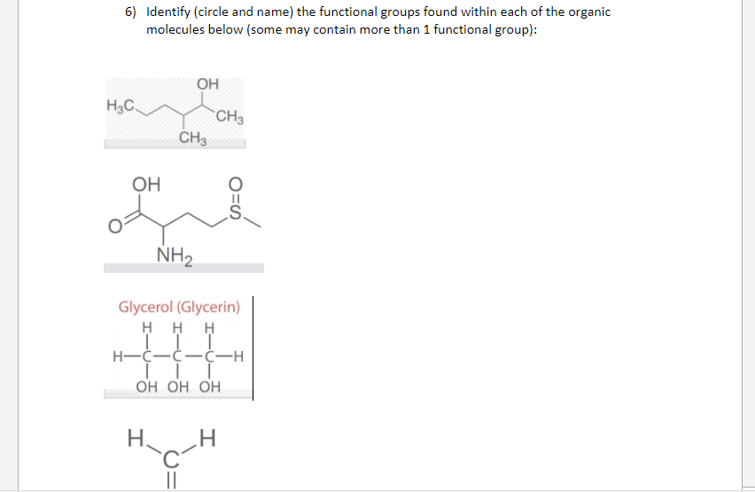 Solved Identify (circle and name) the functional groups | Chegg.com