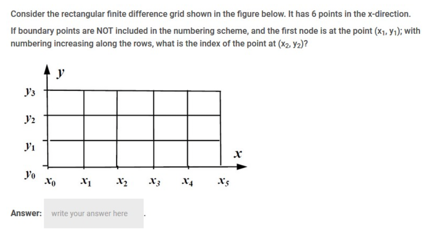 Solved Consider the rectangular finite difference grid shown | Chegg.com