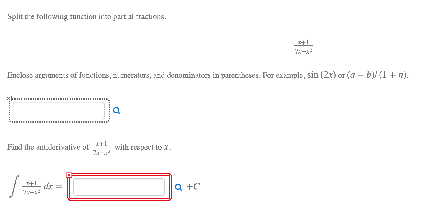 Solved Split the following function into partial fractions. | Chegg.com