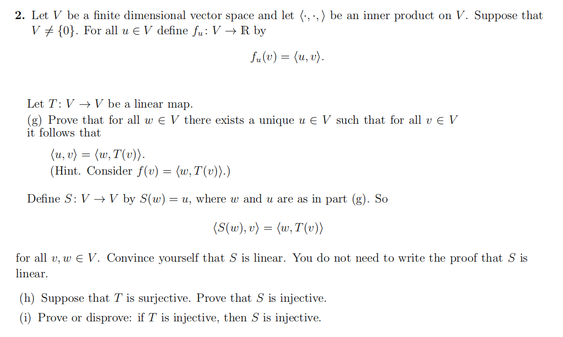 2. Let V be a finite dimensional vector space and let | Chegg.com
