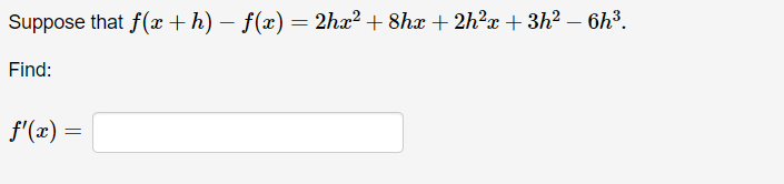 Solved Suppose f(x)=−5x2+5. Evaluate the following limit. | Chegg.com