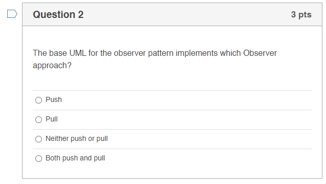 Solved The base UML for the observer pattern implements | Chegg.com