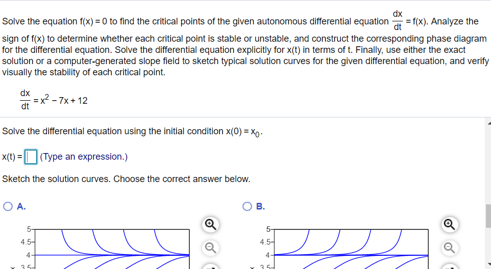 Solved dx Solve the equation f(x) = 0 to find the critical | Chegg.com