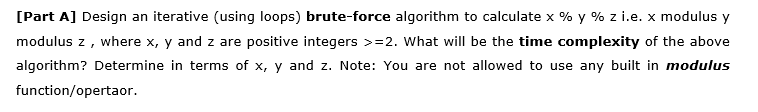 Solved [Part A] Design an iterative (using loops) | Chegg.com
