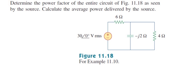 Solved Determine the power factor of the entire circuit of | Chegg.com