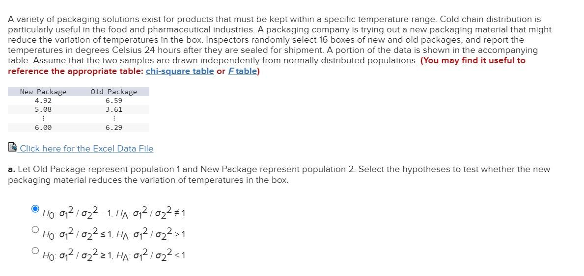 A variety of packaging solutions exist for products | Chegg.com