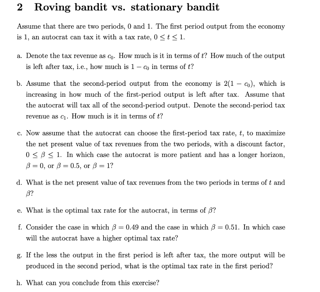 Solved 2 Roving bandit vs. stationary bandit Assume that | Chegg.com
